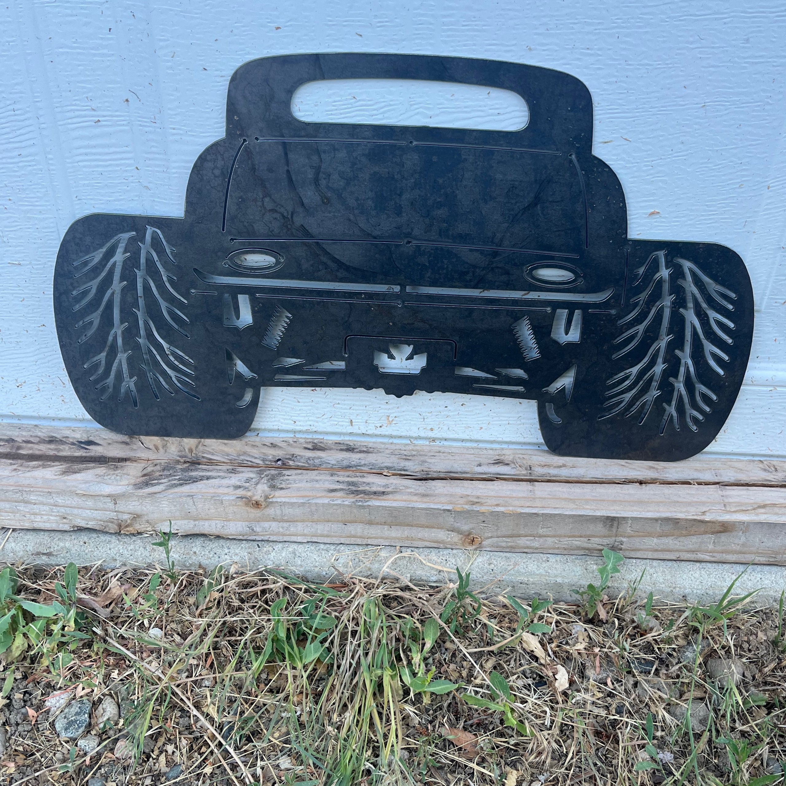 Hot rod rear view | Abstract Steel